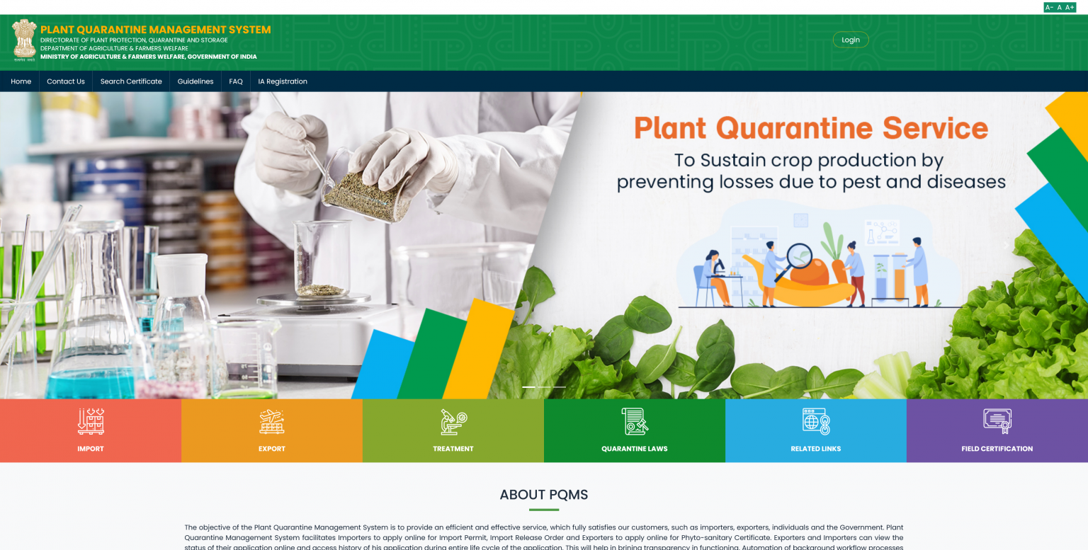 Comprehensive Registration of Pesticides (CROP) and Plant Quarantine ...